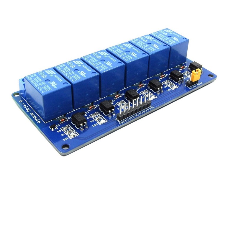 6 Channel 5V Relay Module with Optocoupler buy online at Best Price and ...