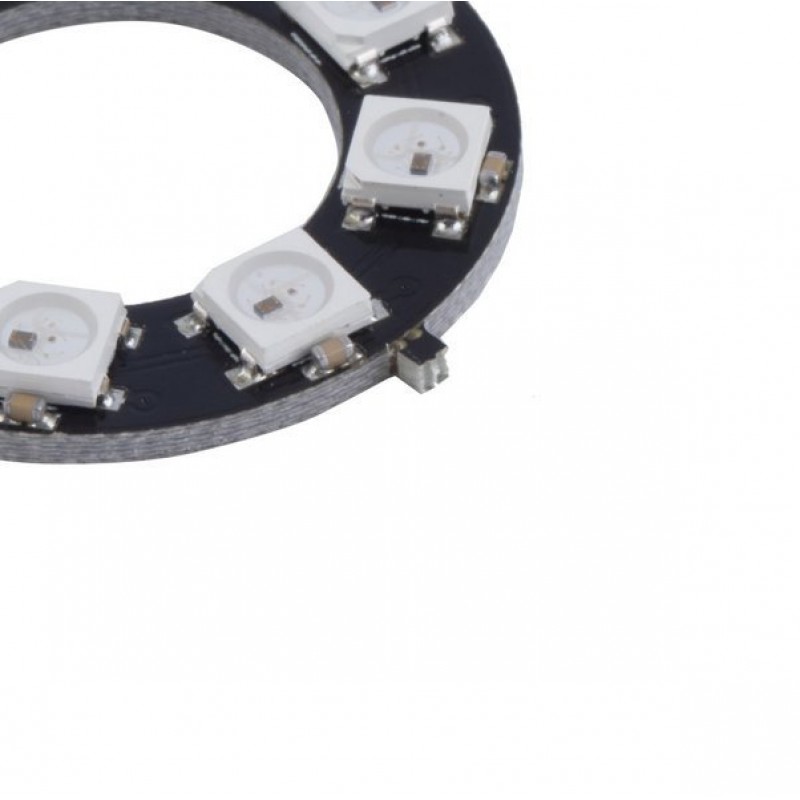 8 Bit WS2812 5050 RGB LED Built-in Full Color Driving Lights Circular ...