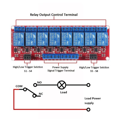 8 Channel Relay Module 12V High and Low Level Trigger Relay Module buy ...
