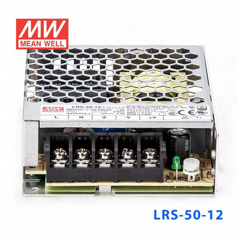 LRS-50-12 Mean Well SMPS - 12V 4.2A - 50W Metal Power Supply buy online at Best Price and ...
