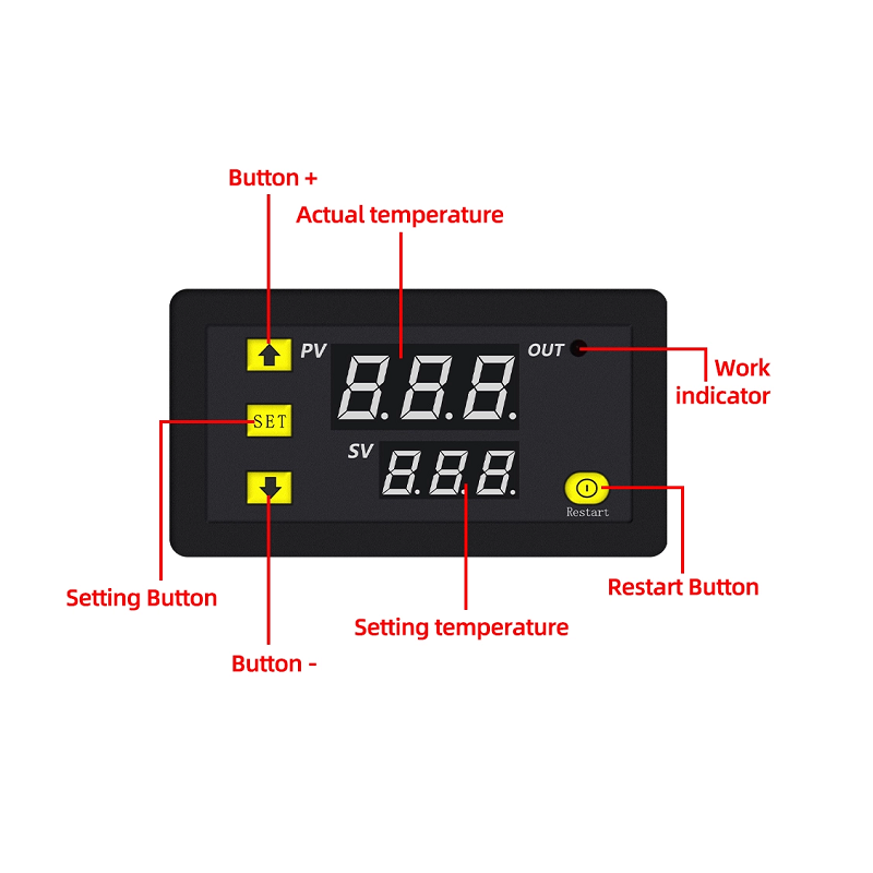 W3230 AC110-220V Digital Temperature Controller Microcomputer Thermostat Switch buy online at ...