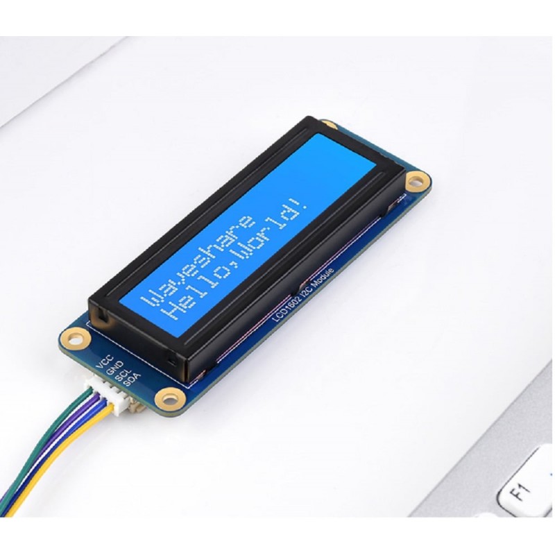 Waveshare LCD1602 I2C Display Module White color with blue background LCD buy online at Best ...